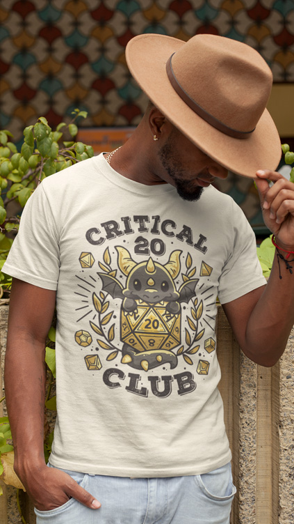 Critical 20 Club – Cute Black Dragon – Snouleaf Tees